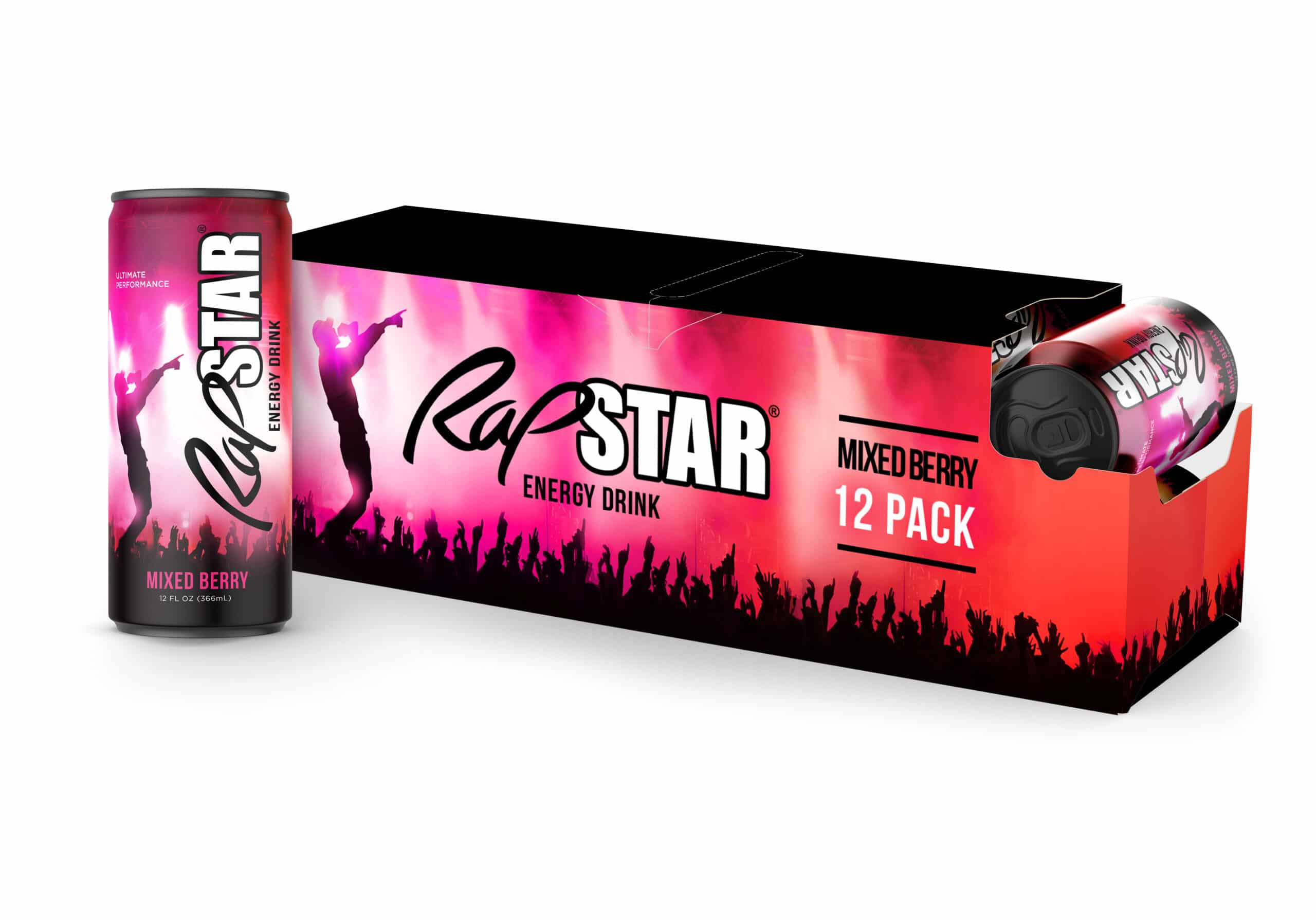 Best-Selling RapStar Energy Drinks | Mixed Berry, Blackberry & Orange