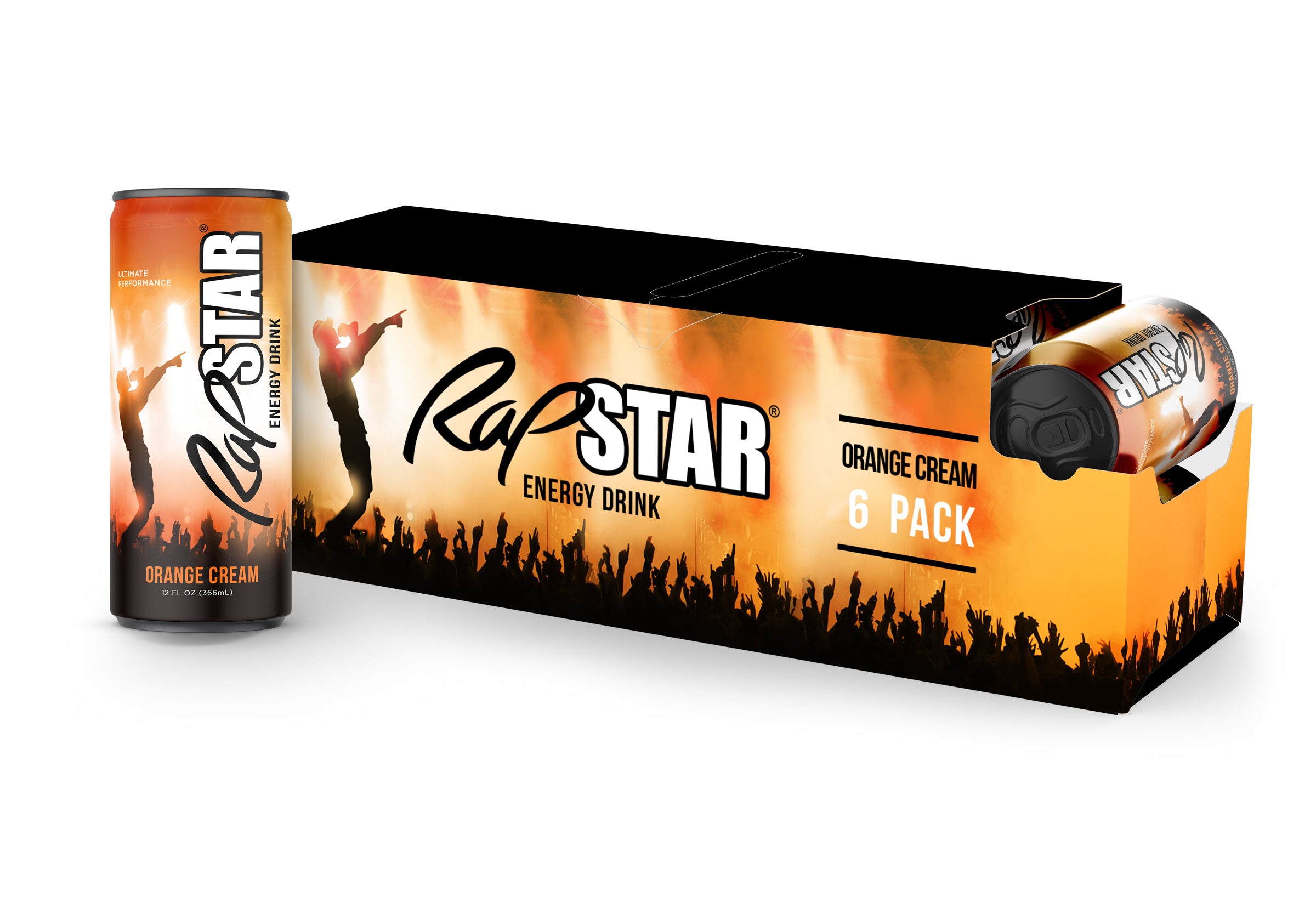 Orange Cream (6-Pack) – RapStar Energy Drink